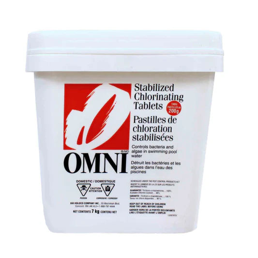 OMNI 3" Chlorine Pucks 7KG | Long-Lasting Pool Tablets